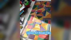 Customized Handmade Cut High Durability Artistic Mosaic Ceramic Tile Handprinted Custom Art Wall Mos