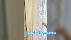 Wholesale Double Layers Home Window Curtains Modern Valance Design Ready Made Curtain Luxury for the