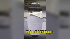 High Quality Hotel Modern PVC Fabric Weaving Wallpaper Geometric Business Room Project Woven Wallpap