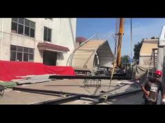 Aluminum Frame Structure + PVC Roof + White PVC Triangle Roof + White PVC Sidewall