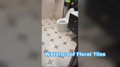 Flowers Ceramic Matt Finish Wall Tiles Waterproof Non-slip Porcelain Tile for Bathroom Kitchen Wall