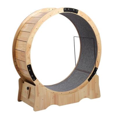 China Cat Climbing Frame Fiberboard Cat Wheel Treadmill Silent Exercise Running Toy for Cats for sale