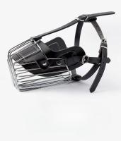 China Adjustable Metal Wire Basket Dog Muzzle for Large Medium Breeds Breathable Comfortable for sale