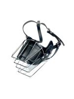 China Adjustable Metal Wire Basket Dog Muzzle for Large Medium Breeds Breathable Comfortable for sale