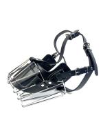 China Adjustable Metal Wire Basket Dog Muzzle for Large Medium Breeds Breathable Comfortable for sale