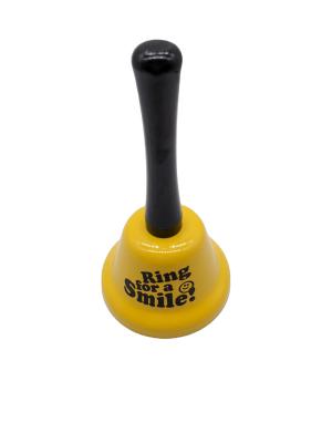China Metal Bell for Calling Kiss Wake Up Handle Bell Table Bell School Meal Bell for sale