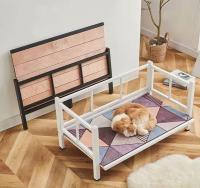 China Loading Quantities 40 HQ Loading over 23 Tons Metal Dog Bed with Removable Cover for sale