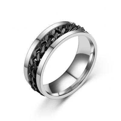 China EN Standard Men's Rotating Titanium Steel Chain Ring for Easy Bottle and Beer Opening for sale