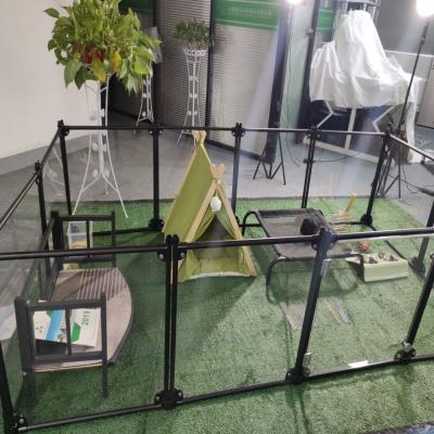China Quadrate Transparent Folding Pet Fence Easy-to-Assemble and Customized Size for Dogs for sale