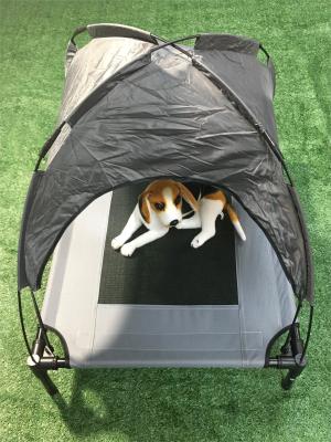 China Indoor Outdoor Dog Bed with Cooling Elevated Air Cot and Removable Canopy Shade Tent for sale