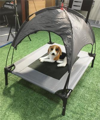 China Indoor Outdoor Dog Bed with Cooling Elevated Air Cot and Removable Canopy Shade Tent for sale