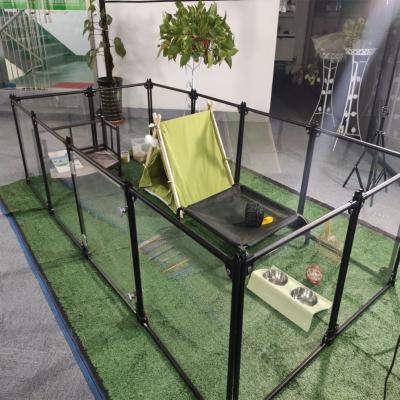 China Button Closure 12 Panels Acrylic Dog Playpen for Easy Pet Training and Portability for sale