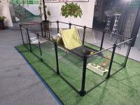 China Custom Pattern Dog Fence Portable Foldable Pet Playpen with Removable Acrylic Panels for sale