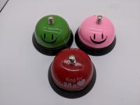 China Restaurant Dish Bell Pet Trainer Electroplating Multiple Color Metal Serving Call Bell for sale