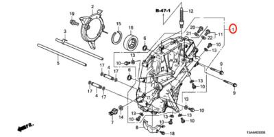 China 5T0 Automatic Transmission Left Side Cover (Rear Housing for Honda Fit 1.5L CVT Transmission for sale