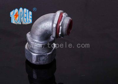 中国 Liquidtight 適用範囲が広い水路および付属品の 90 度の角度のコネクターの可鍛性鉄 販売のため