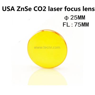Китай Материал длины США фокуса диаметра 75MM объектива 25MM фокуса лазера СО2 ZnSe с высокомарочным продается