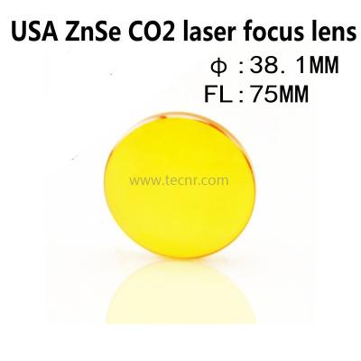Китай Длина фокуса диаметра 75MM объектива 38.1MM указателя лазера США ZnSe для гравировального станка лазера продается