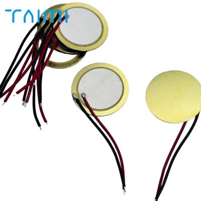 Cina Piezo elemento 30 mm Piezo Ceramica Latone Buzzer Sheet Ultra spessa lamiera di rame 0,66 mm con cavo in vendita