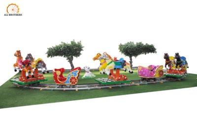 China new design Amusement Park Play Equipment Horse Racing Ride Track Train for sale