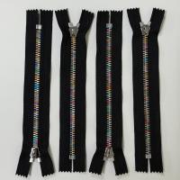 Quality Colorful Granular Corn Shaped Aluminium Zipper Smooth Durable #5 Metal Zipper for sale