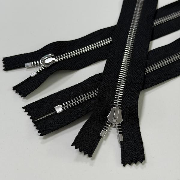 Quality Durable #5 Euro Teeth Metal Zip Up Bright Nickel Deformation Resistant for sale