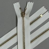 Quality Light Gold Flexible Brass Zipper #5 Double Pointed Teeth Metal Zipper Luxurious for sale