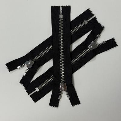 China Excellent Metallic Luster #8 Y Shape Metal Zipper Opens And Closes Smoothly Bright Nickel for sale