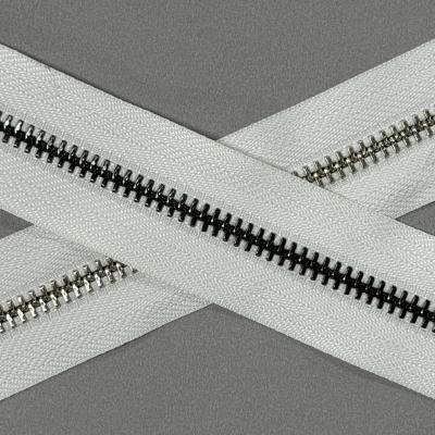 China High Quality #5 Y Shape Metal Zipper Visually Refined And Rugged Gun Metal for sale