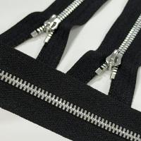 Quality Small Size Bright Nickel Brass Zipper #3 Double Pointed Teeth Zipper for sale