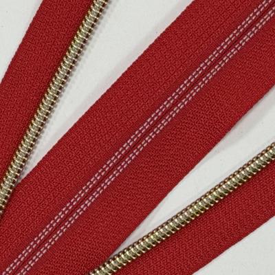 China Luxury Apparel #5 Vacuum Plated Nylon Zip High Glossy Metallic Finish for sale
