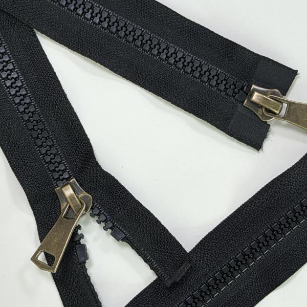 Quality Strong Visual Coherence #8 Black Plastic Zip Rounded Without Sharp Corners for sale
