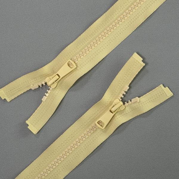 Quality Yellow Durable Resin Plastic Zipper #5 Rust Moisture Resistant for sale
