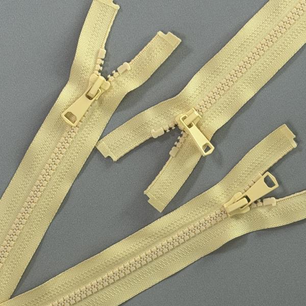 Quality Yellow Durable Open End Plastic Zipper #5 Wide Range Of Thread Profiles for sale