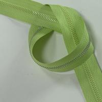 Quality Green Open End Plastic Zippers #3 Visuals Upgraded Metal Coating for sale