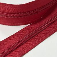 Quality Durable Red #5 Nylon Coil Zipper Smooth For Outerwear Sweatshirts for sale
