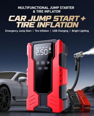 China 12V Rapid-Inflate Emergency Jump Starter with 72W Digital Air Pump for sale