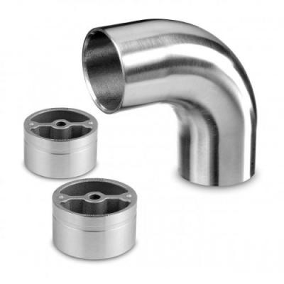 China Stainless Steel Wood Handrail Connectors Brushed / Polished Type Available for sale