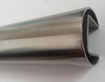 China 3m 50.8mm Grooved Railing Stainless Steel Slot Pipe for sale