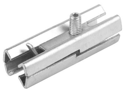 China Carbon Steel Single Screw Splice Locks For Connecting Tubular Handrails for sale