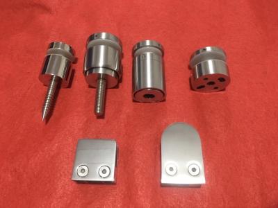 China Frosted 10.76mm 40x50mm SS304 Stainless Steel Glass Clips for sale