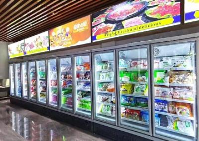 Cina La porta di vetro 110V/60Hz 220-240V del congelatore verticale commerciale di R404a tappa nel tipo UF2 in vendita