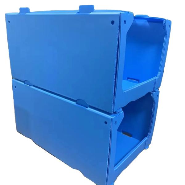 Quality Front Opening Warehouse Storage Bin Plastic Corrugated Stackable Storage Box Shelf Picking Bins for sale