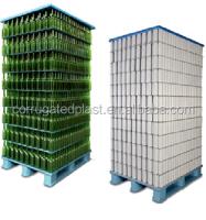 China Corrugated Plastic Polypropylene Layer Pad with All Sealed Sides and Round Corners for sale