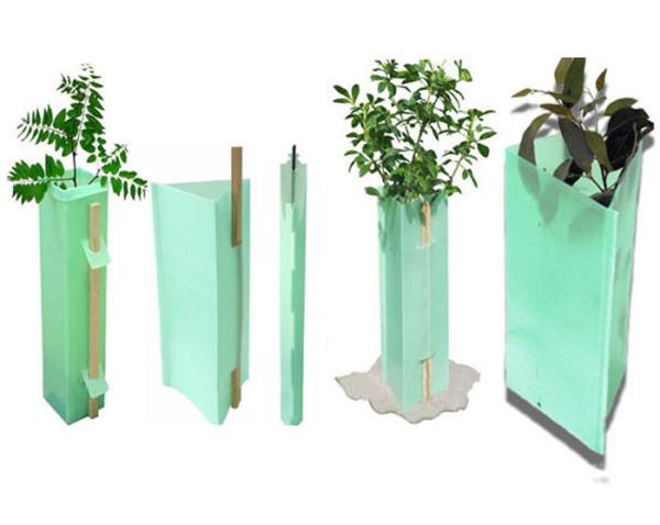 Quality UV Protection PP Fluted Corrugated Plastic Tree Guards Corflute Plant Shelters for sale