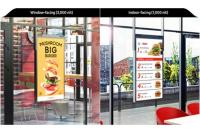China 49/55 Inch Double Sided Window LCD Display Screen - 3000 Nit Brightness, Android/Windows, 2K HD Resolution for Retail Advertising for sale