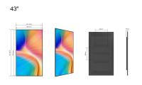 China 43 Inch Window Facing LCD Display 2500cd/m2 Brightness Ultra Thin Design 50/60Hz for sale