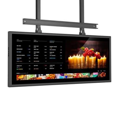 China Spliced 43" 500nits FHD Indoor Menu Board with Single-arm Hanging Bracket for sale