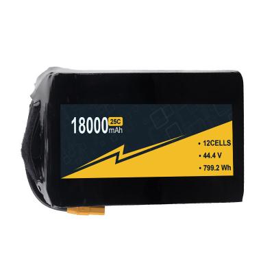 Cina 18000mAh 44.4v 12S1P UAV 18Ah Batteria Lipo Leggera 1 anno di garanzia in vendita