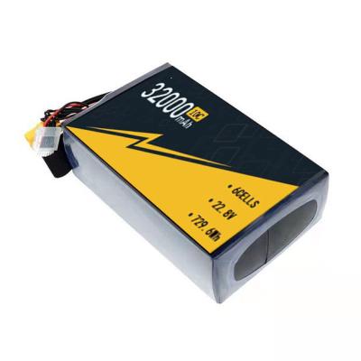 Cina 22.2V 6S UAV 32000mAh Batteria Lipo 60C con diversi tipi di connettori in vendita
